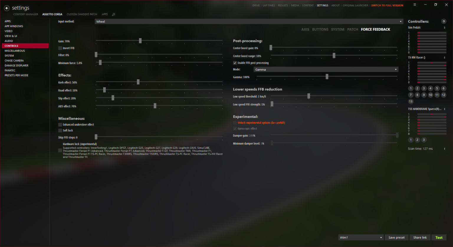 Game setup – Assetto Corsa Rally Central